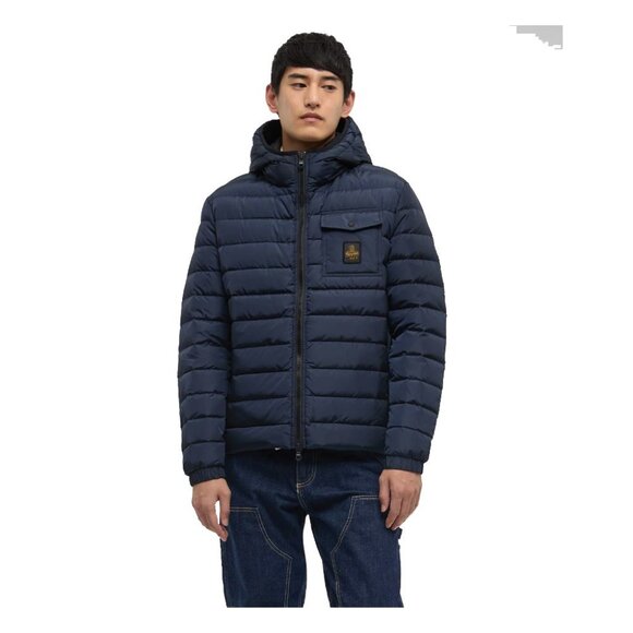 Refrigiwear | Jackets & Coats | Refrigiwear Blue Nylon Down Jacket M Hooded Puffer Coat Jacket ...